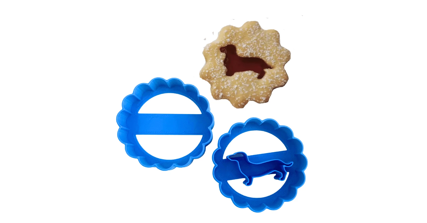 Tacskó mintás linzer kiszúró szett, kék, mini (Tacskó) 1.490 Ft-ért